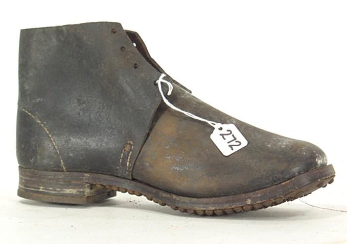 Footwear; Shoes, Confederate Brogan, Square Toed, Hobnail Pegs.