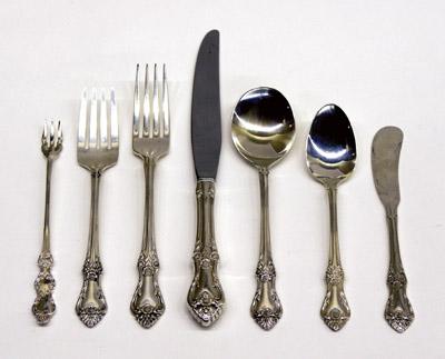 Flatware; Sterling Silver, Oneida, Afterglow Pattern, 101 Pieces.