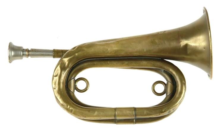 Bugle; JW York & Sons, Brass, Civil War Type.