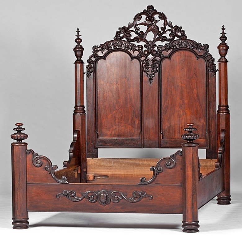 Furniture: Bed | Victorian Rococo Revival Mitchell & Rammelsberg