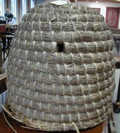 Basket; Rye Straw, Bee Skep, Coiled.