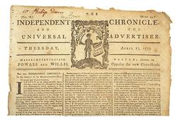 Newspaper; Boston, 1777, Independent Chronicle & Universal Advertiser ...