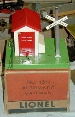 Train Set Accessory; Lionel, No 45N, Automatic Gateman, Original Box.
