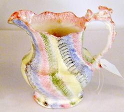 Spatterware; Rainbow, Pitcher, 5 Color, 7 inch.