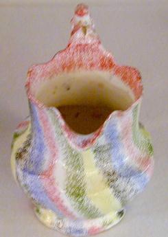 Spatterware; Rainbow, Pitcher, 5 Color, 7 inch.