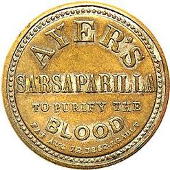 Encased Postage; Ayers Sarsaparilla, 3 Cent.