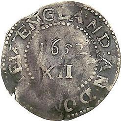 1652 Shilling; Oak Tree, Number 11.