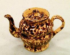 Bennington Pottery; Rockingham, Teapot, 5 inch.
