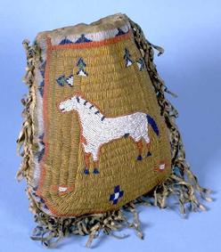 Bag; Northern Plains, Beaded & Quilled Leather, Elk Dreamer Society ...