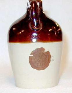 Whiskey Jug; Detrick Distilling, Motto Jug, Miniature.