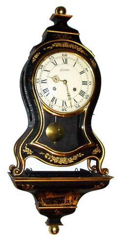 Bracket Clock; Le Castel Clock Co, Reproduction Neuchatel, Gold Leaf ...