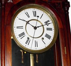 Regulator Clock; Welch, Spring & Co, No 8, circa 1885, 66 inch.