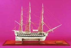 Model (Cased); British Warship, HMS Raisonnable, Bone, Prisoner-of-War ...