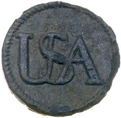 Button; Revolutionary War, Continental, Pewter, USA, 19mm.