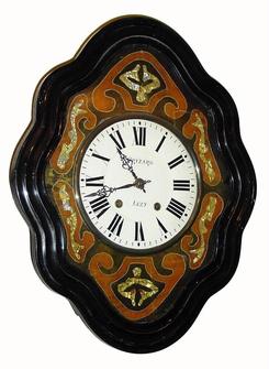 Wall Clock; Picture Frame, French, Morez Movement, 24 inch.