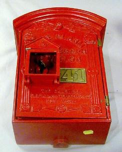 Alarm; Gamewell, Excelsior Alarm Box, Cast Iron, 14 inch.