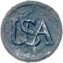 Button; Revolutionary War, Continental, Pewter, USA, 19mm.