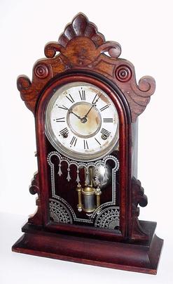 Mantel Clock; Gilbert, Parole, Walnut, 20 inch.
