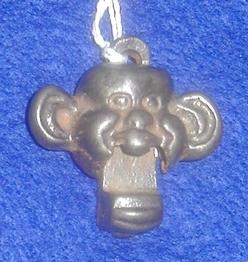 Cast Iron Toy; Grey Iron Casting, Cap Bomb, Yellow Kid.