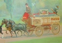 Tray-Serving; Anheuser-Busch, BEVO Beverage, Wood Grain Border, 13 inch.