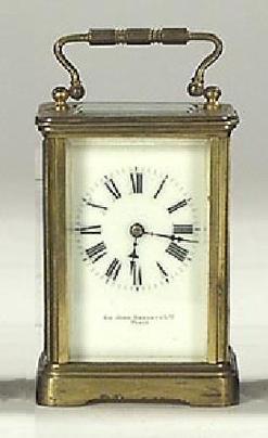 Carriage Clock; Sir John Bennett Ltd, Brass, 8-Day, 4 inch.