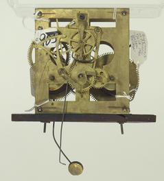 Clock Movement; Rack & Snail, Salem Bridge, Spencer & Wooster Case, Brass.