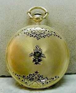 Watch-Pocket; Jules Mathey, 14K Yellow Gold.