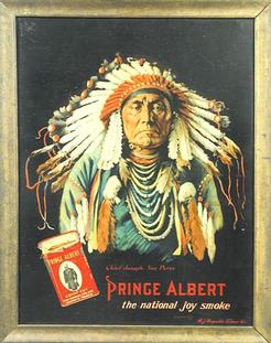 Advertising-Tobacco; Prince Albert, Sign, Chief Joseph Nez Perce, Tin ...