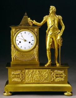 Mantel Clock; Dubuc (Jean Bapiste)?, George Washington, Bronze Ormolu ...