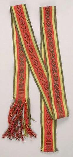 Clothing; Pueblo, Hopi, Belt, Woven, Geometric Pattern, 130 inch.