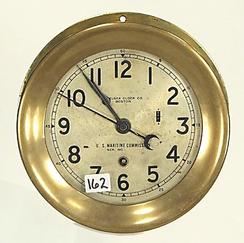 Ship's Clock; Chelsea, Marine, US Maritime Commission, 6 inch.