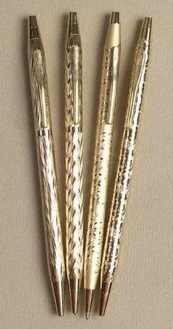 Ball Pen; Cross, Flower & Fruits Series, Gold Plated, Original Box, 4 ...