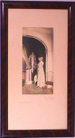 Hand-Colored Photograph; Higgins (Charles R), Girl in Stairway, 17 inch.