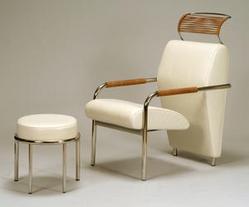 Furniture: Chair-Lounge; Branzi (Andrea), Niccola, Ottoman, Leather ...