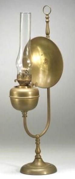 Fluid Lamp; Surgeon's, Scott Lamp Co, Brass, 30 inch.