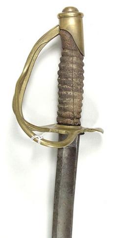 Sword; Model 1860, Cavalry Saber, US LD 1862, Scabbard, Civil War.