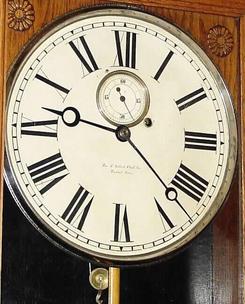 Regulator Clock; Gilbert, No 14, Oak, 50 inch.
