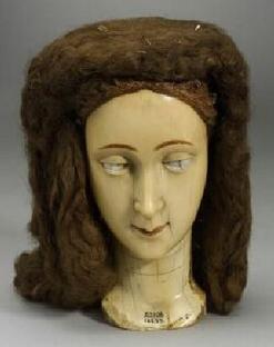 Carving; Philippines, Ivory, Santos Bust, Female.