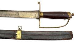 Sword; American, Single Edge, D-Guard, Cutlass Type.