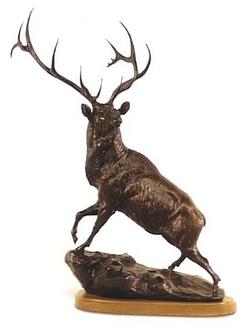 Bronze Sculpture; Schaefer (David), Royal Elk with Full Antlers, 40 inch.