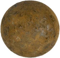 Munitions; Cannonball, Revolutionary War, Arnolds Fleet, 2 Pound.
