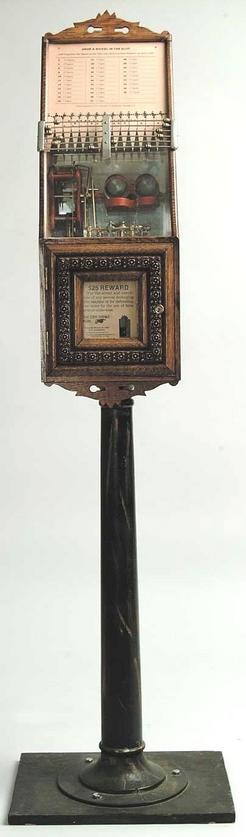 Gambling; Clawson Automatic Dice Machine, Gorsky Reproduction, With Stand.