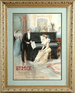 Shop & Trade; Starck & Strack Pianos, Print, The Highest Type, 25 inch.