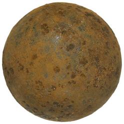 Munitions; Cannonball, Revolutionary War, Arnolds Fleet, 2 Pound.