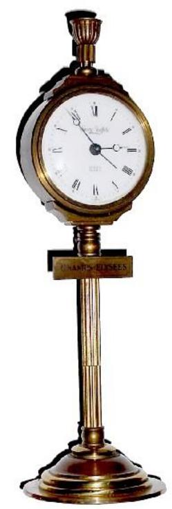 Alarm Clock; Swiss, Swiza Sheffield, 8-Day, Brass, Street Clock Form, 8 ...