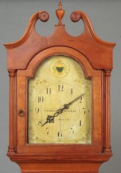 Tall Case Clock; Connecticut, Empire, Hoadley (T&S), Cherry, Broken ...