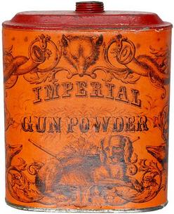 Tin-Gunpowder; Eureka Powder Works, Imperial Gunpowder, 5 inch.
