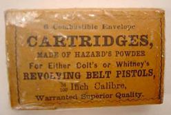 Ammunition; Hazard, Cartridge Pack, Revolving Belt Pistols, 6 ...