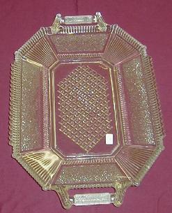Pattern Glass; Bryce Brothers or US Glass, Pleat & Panel, Tray, 13 inch.