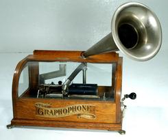 Phonograph; Columbia, Graphophone, Type BS, Coin-Op, Oak & Curved Glass.